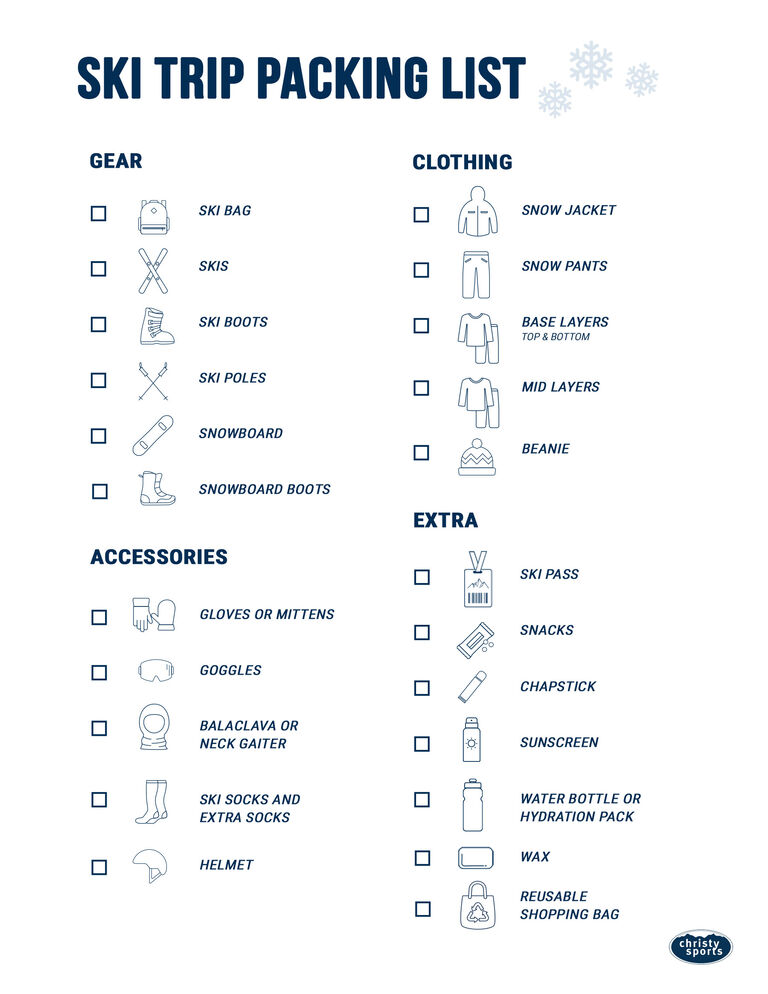 Ski Trip Essentials Packing List | Christy Sports